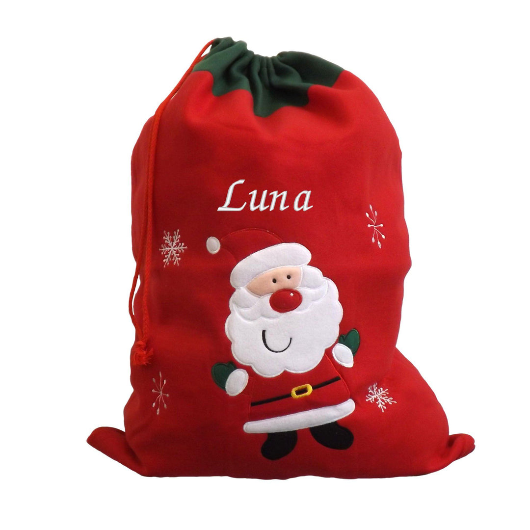 Personalised Luxury Deluxe Embroidered Santa Sack - Santa, Snowman, Pe ...